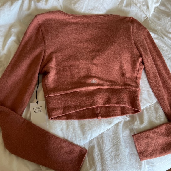 ALO Yoga | Sweaters | Alo Yoga Alolux Cropped Me Time Cardigan Sweater ...